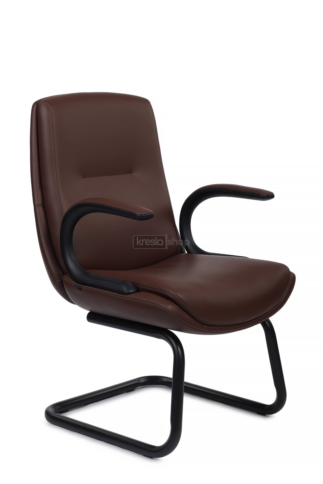 Конференц-кресло Riva Design Данте-СФ / Dante-CF C2561-12 темно-коричневая премиум экокожа