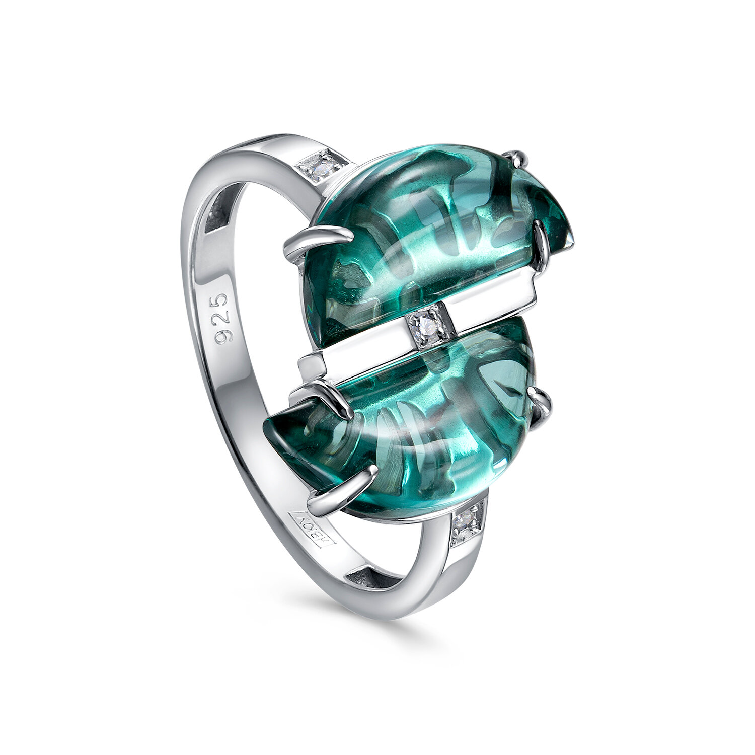 Кольцо, серебро, 925 проба, ситалл