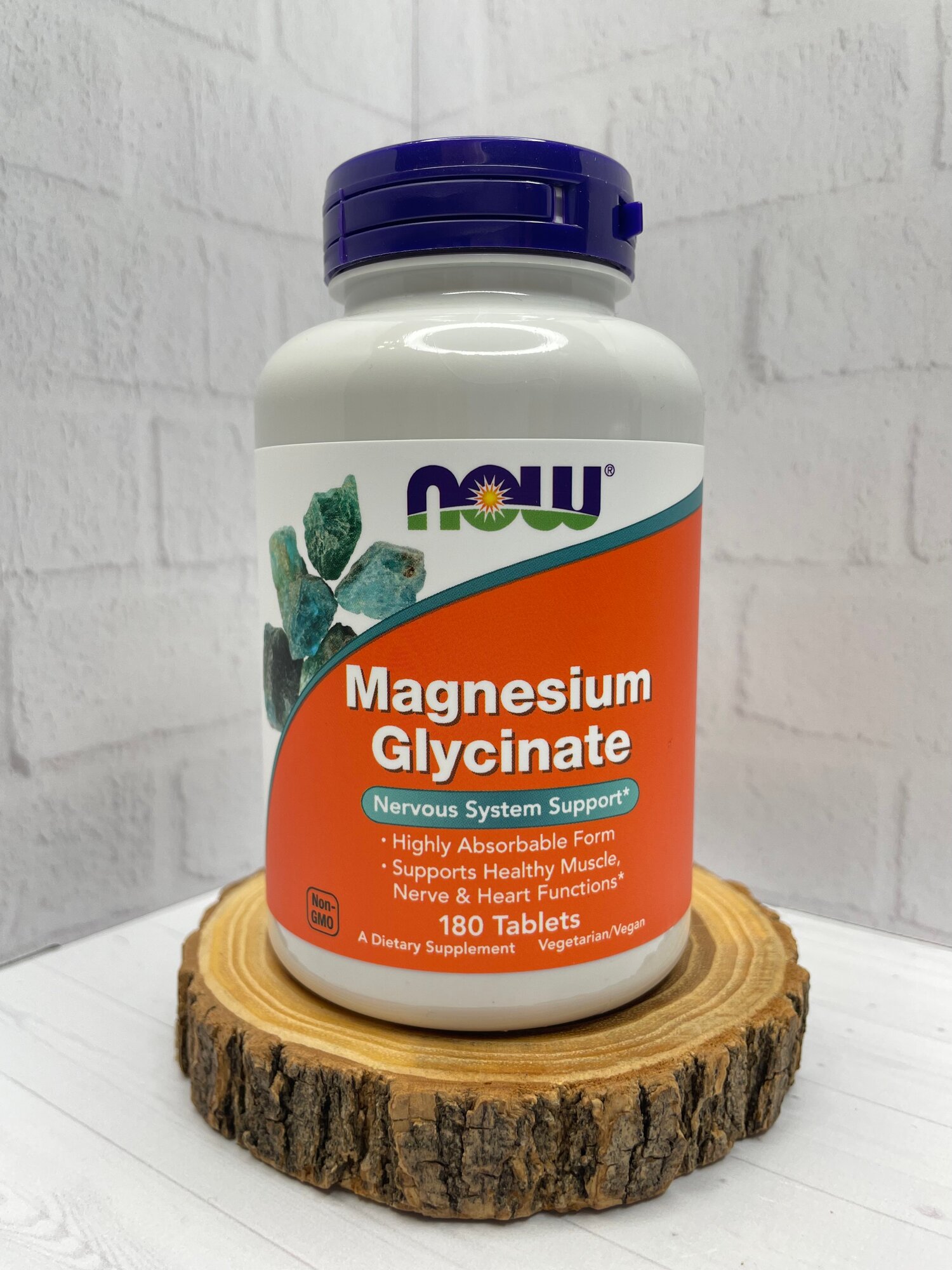 Магний NOW Foods Magnesium Glycinate, для нервной системы, 200мг, 180 ...