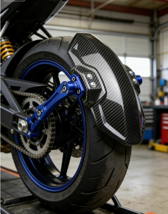 Задний Брызговик для Мотоцикла /Брызговики для мотоциклов и электровелосипедов/Карбон Свободная Регулировка