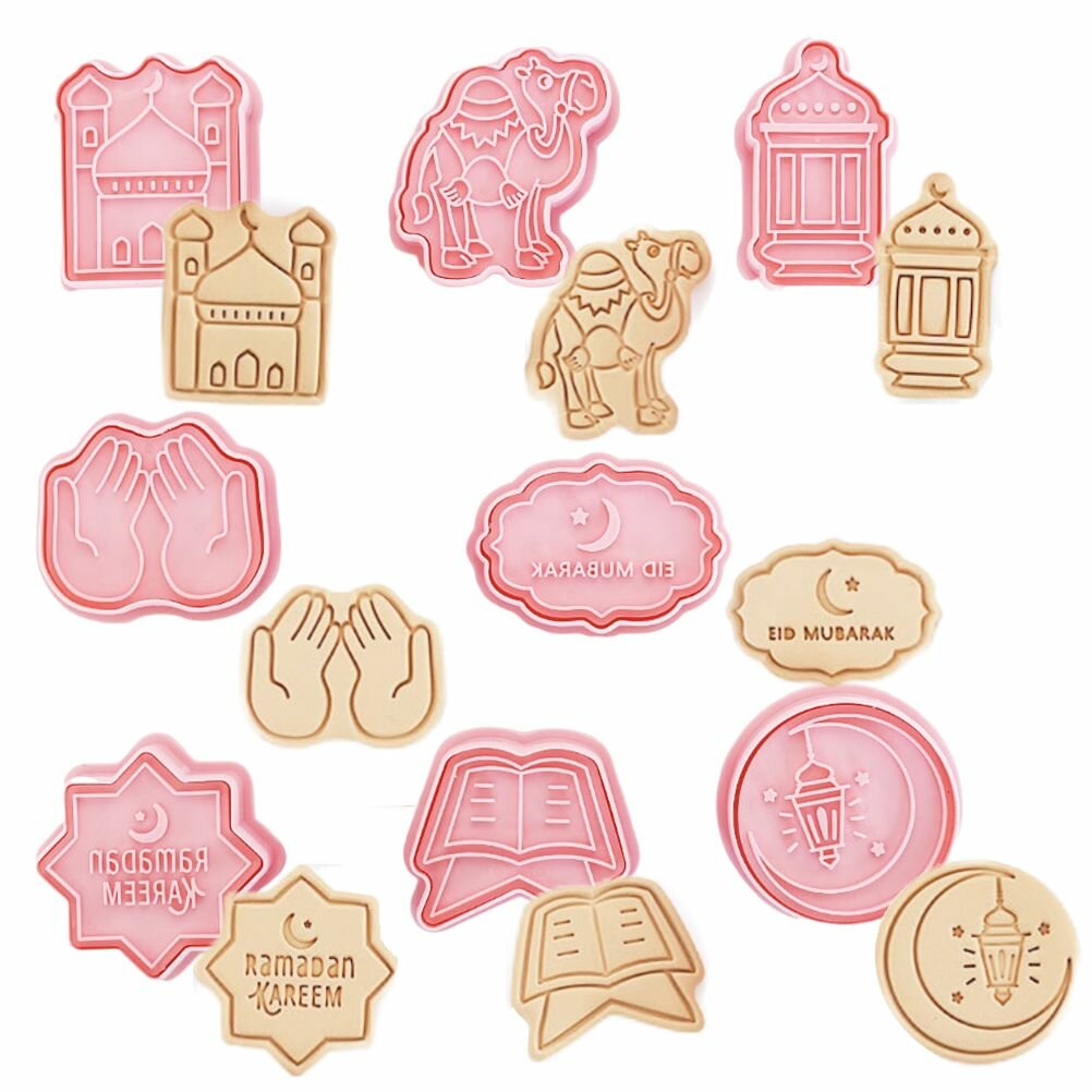 8 шт. формочки для печенья Eid, 3D, для мастики и теста, детские