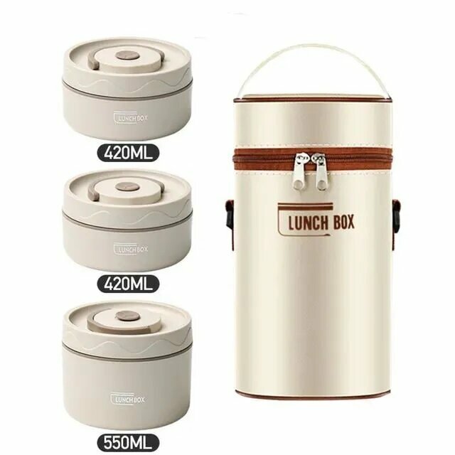 Xiaomi Контейнер пищевой "bw", 550 мл, 420 мл, 4 шт