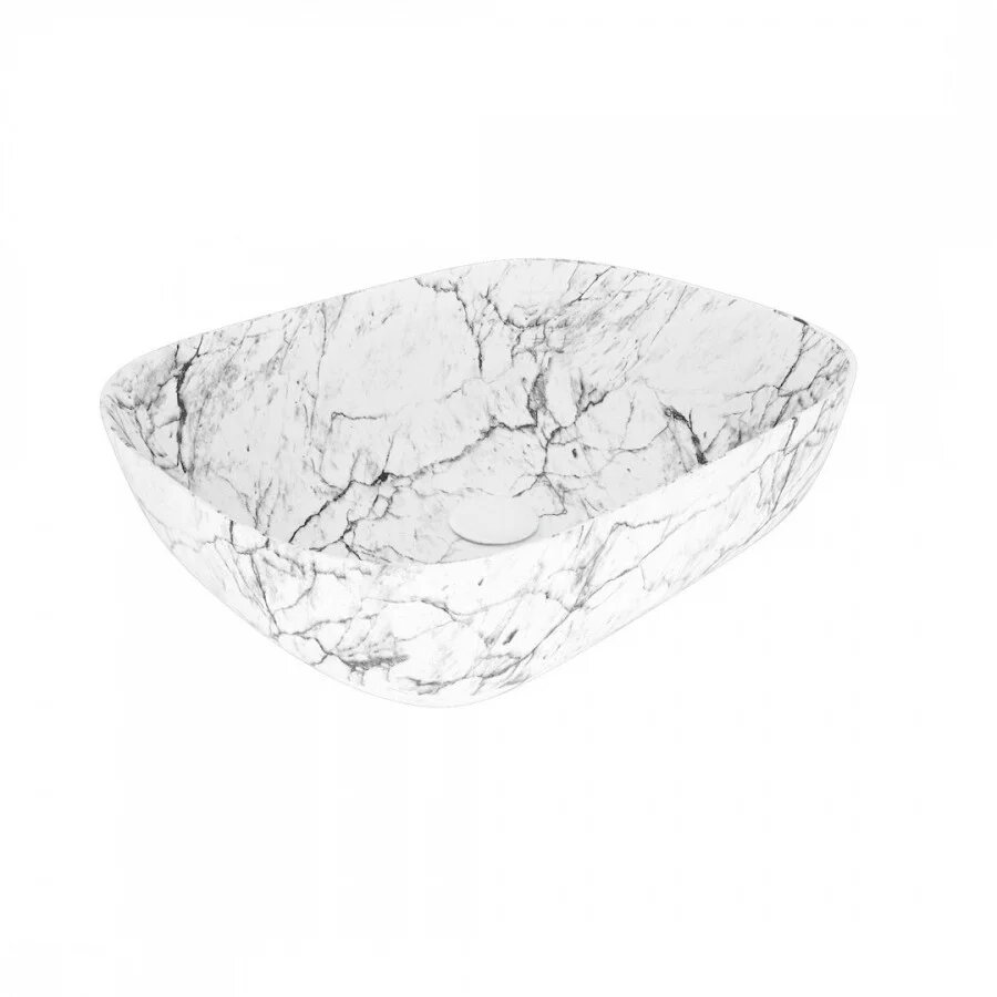 Накладная раковина чаша Maretti FL13NS25-740MR, белый мрамор