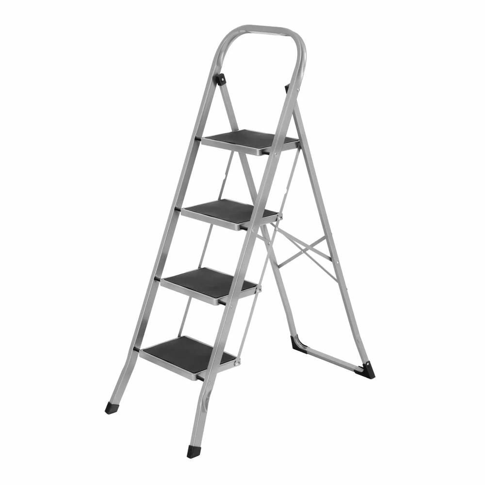 Стремянка СИБРТЕХ стальная, с полимерным покрытием, 4 широкие ступени 20х30 см (97728)