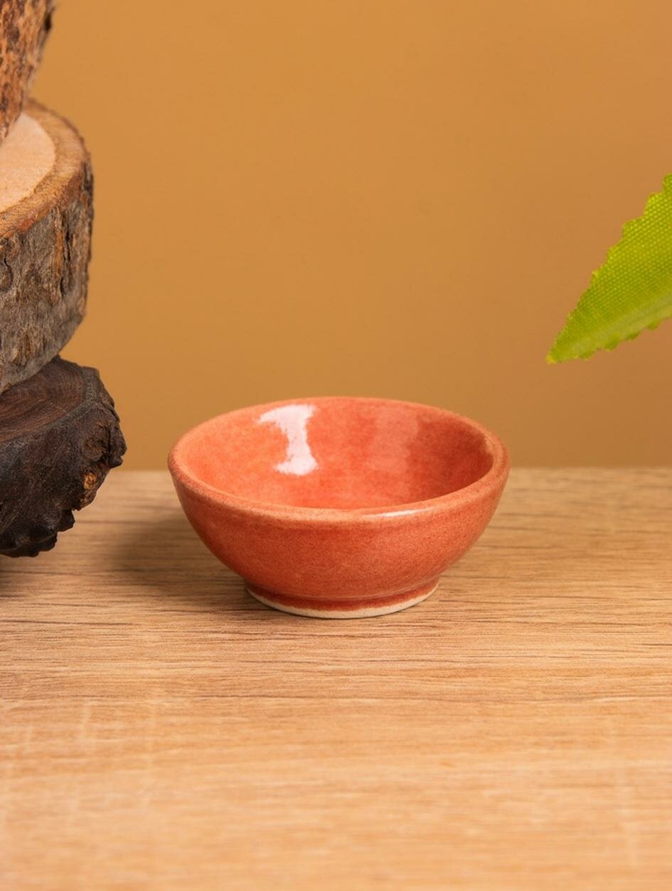 Соусник для сервировки, материал керамика, размер 4,5×4,5×2 см, цвет красный