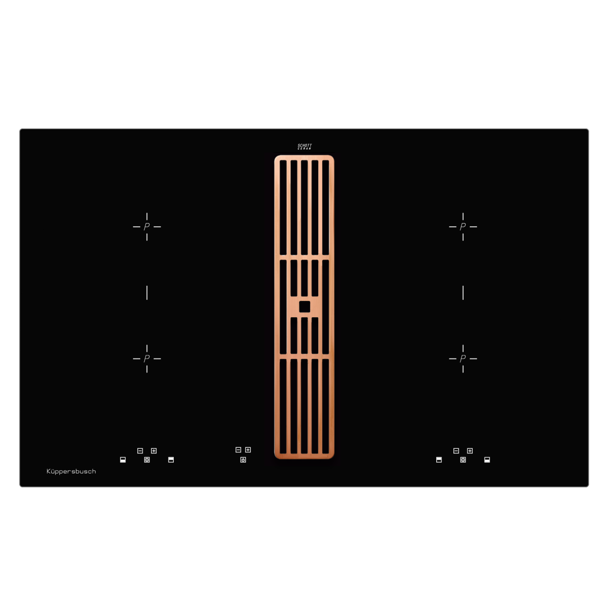 Индукционная варочная панель с вытяжкой Kuppersbusch KMI 8500.0 SR Copper