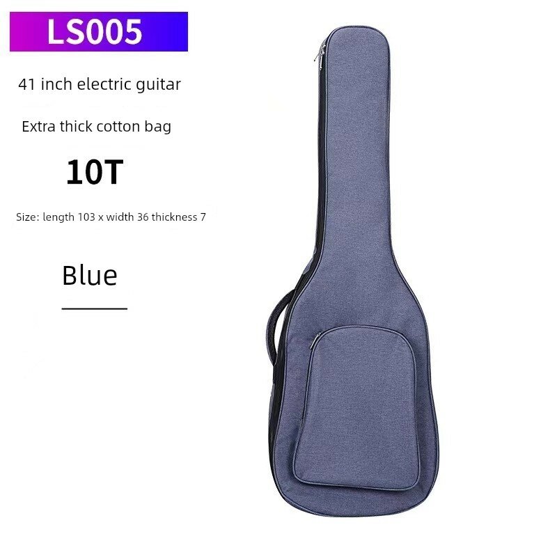 39-дюймовый чехол для электрогитары с подушкой и 3 пиками, универсальный размер для Fender, Ibanez, синий