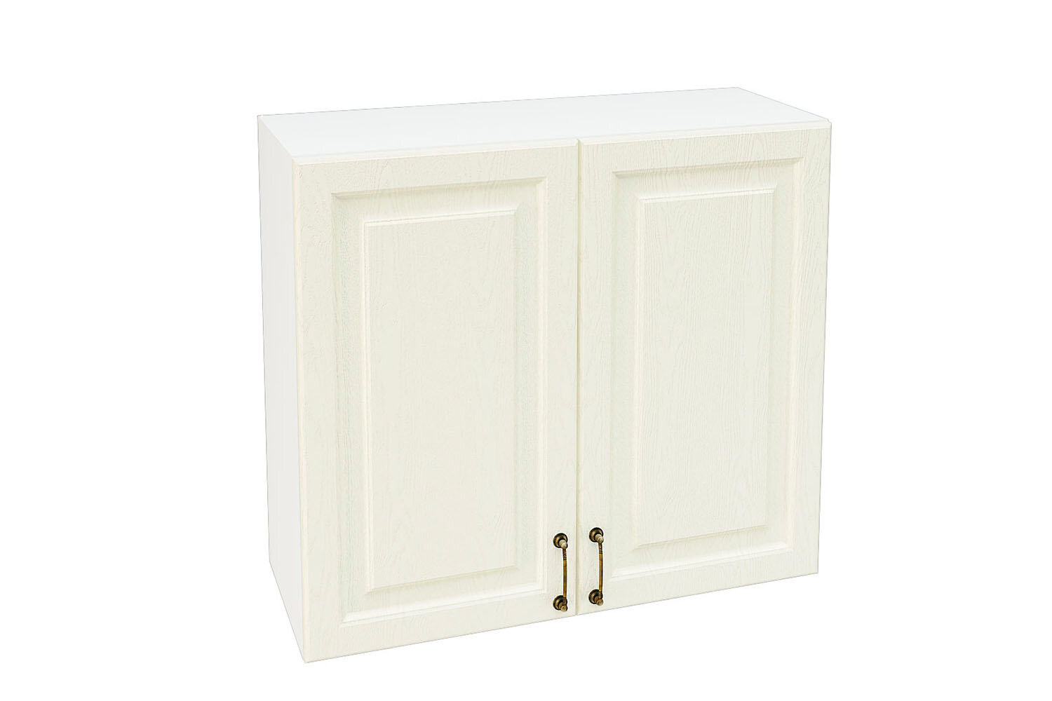 Кухонный шкаф навесной, Кухня Франция, ШВ800, Белый / Дуб Кремовый фактурный