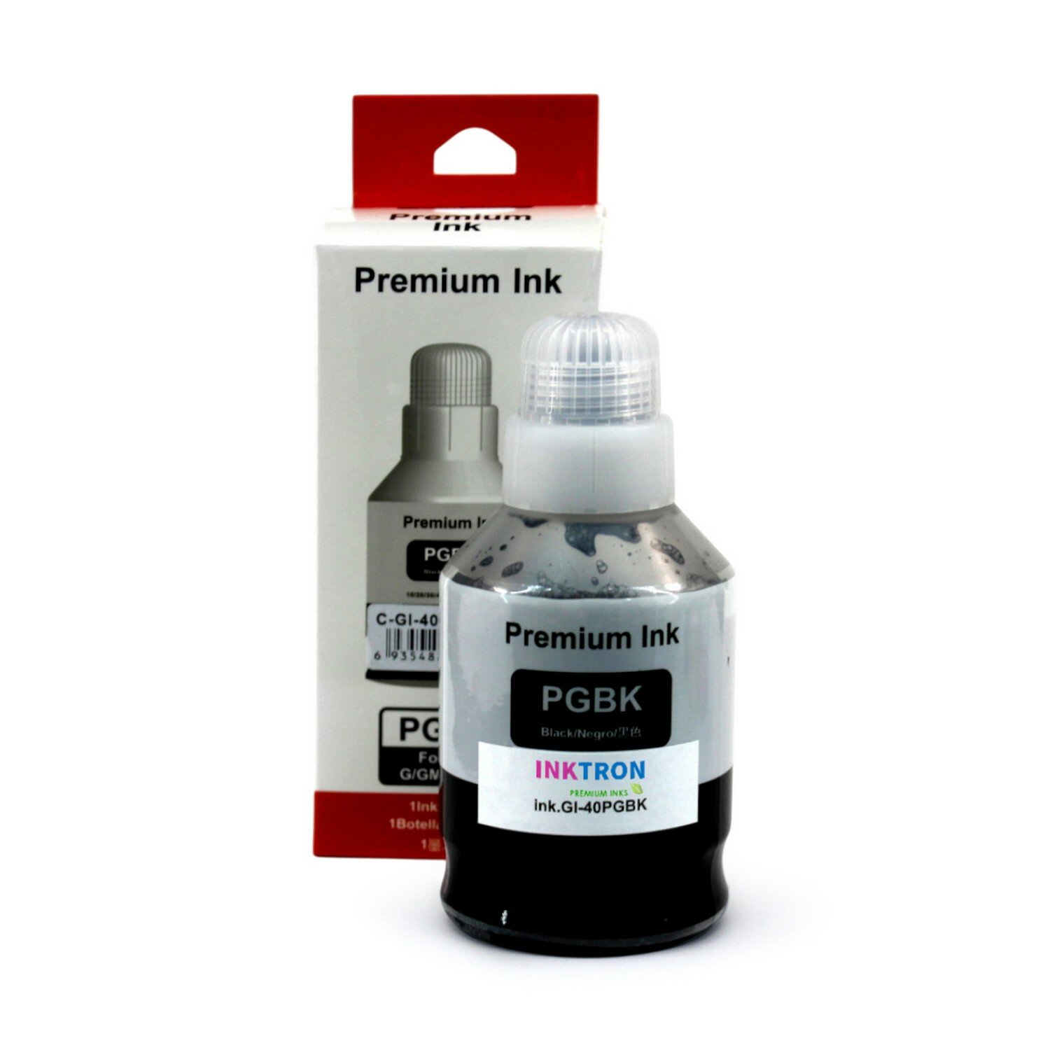 Чернила для Canon, пигментные, с KeyLock, чёрные Black, совм. InkTron, 6000 стр, 170 мл GI-10BK, GI-20BK, GI-60BK, GI-70