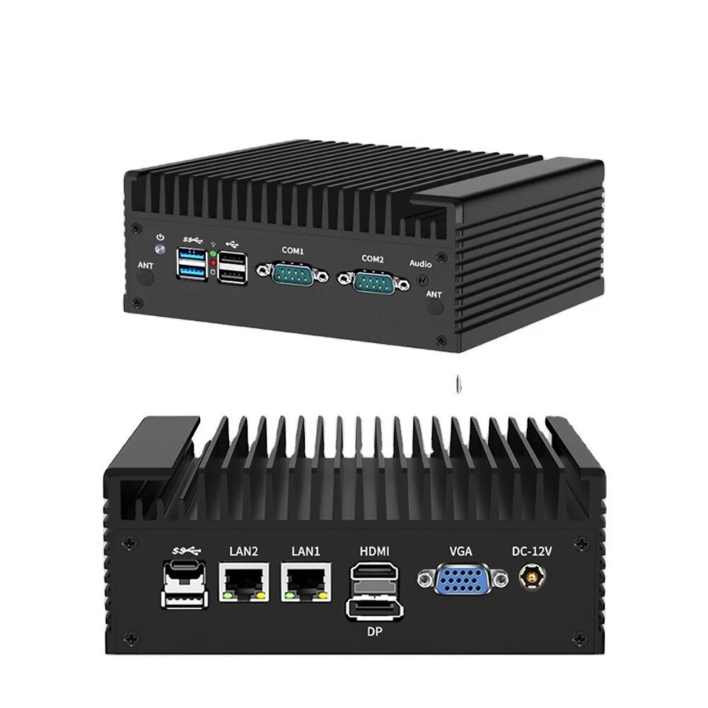 Промышленный мини-ПК 2 Ethernet 6 USB 2 COM 2 Порт LAN Win7/11 Встроенный Wi-Fi N100 DDR4 Esata Доступны тип вилки AU/US/EU