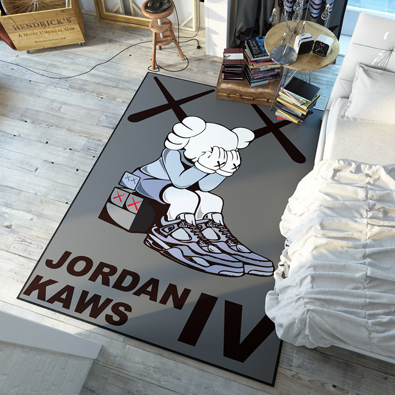 Ковер безворсовыйкавс 80x120см. Коврик универсальный противоскользящий