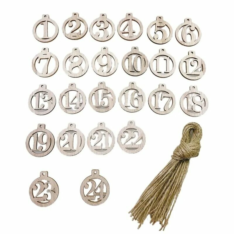 KNOW EASY-Рождественские подарочные бирки с номерами 1-24, - Маленький