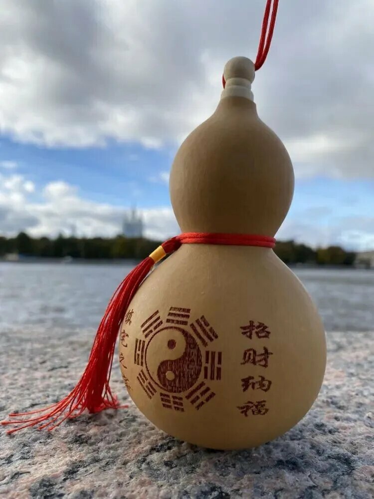 Тыква-горлянка Ву Лу - талисман здоровья 12+ см Фэн-шуй