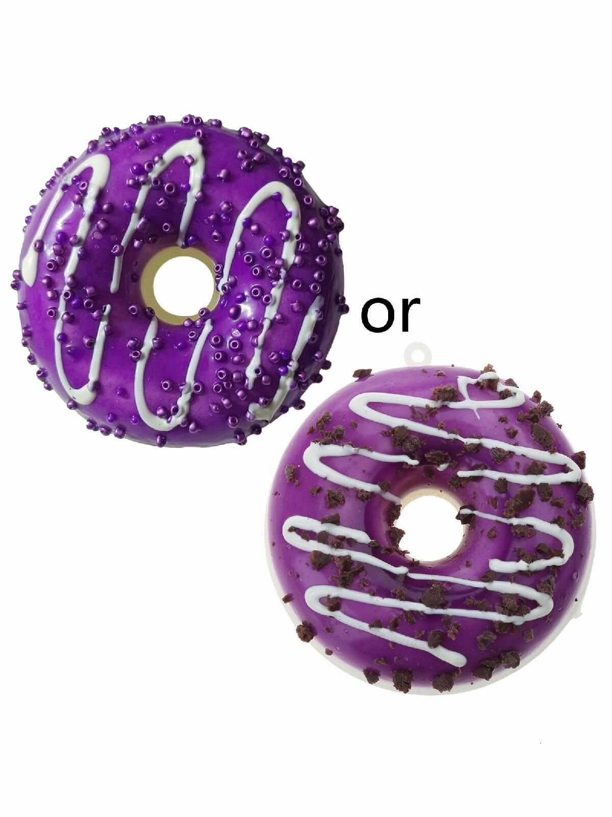 Игрушка антистресс, Имитация пончика, хлебного торта, поддельной фруктовой еды, десертной игрушки-фиолетовый