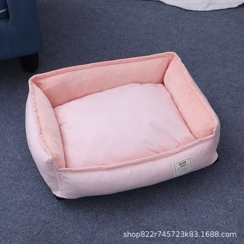 Собачий питомник Кошачий питомник утолщен зимой, теплые и съемные спальные коврики Хрустальный бархатный порошок_S