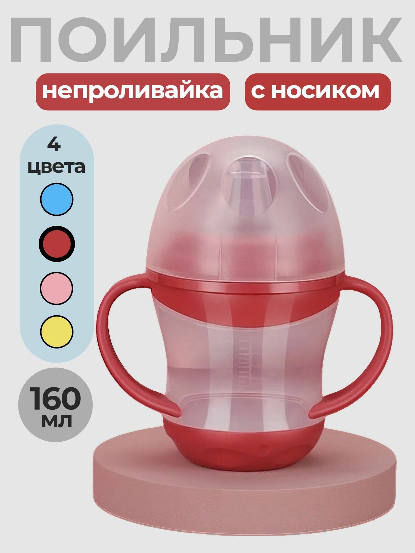 Поильник с носиком непроливайка детский