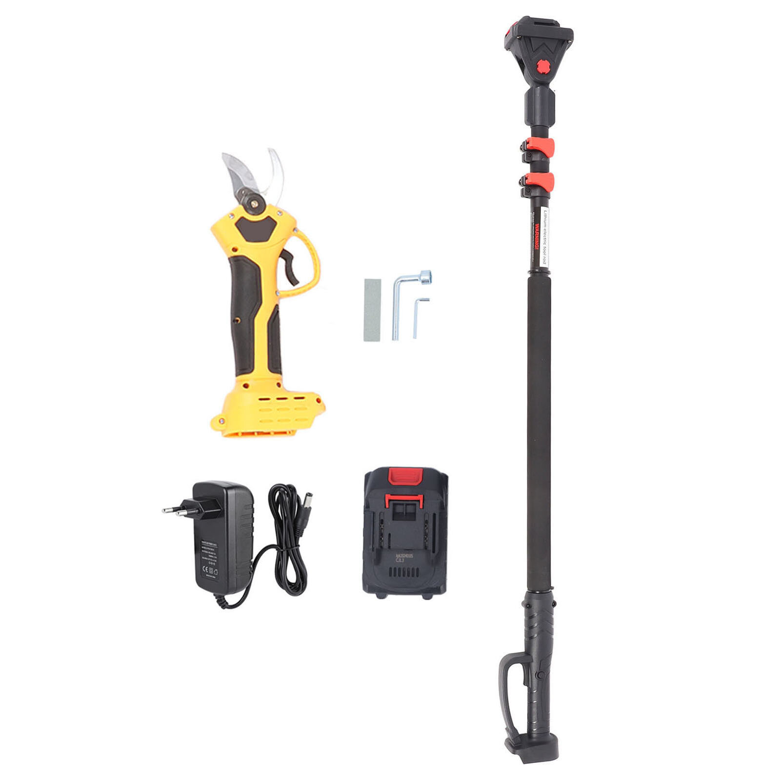 Электрический секатор 30 мм, аккумулятор 1500 мА ч, 600 Вт, удлинитель 2,5 м, вилка США