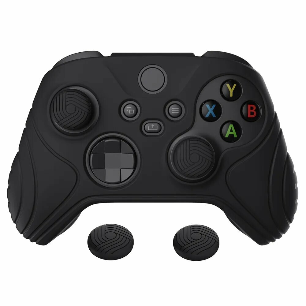 Силиконовый чехол для Xbox Series S/X с накладками на стики, чёрный