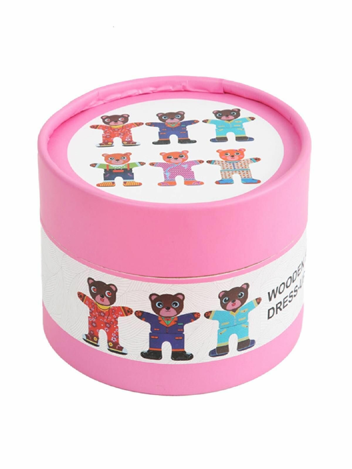 Пазл,1 ведро детской развивающей головоломки tangram T-word fishing bear dress up игрушка из бисера-медведь переодевается