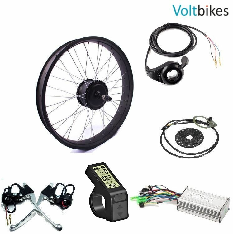 Мотор-колесо для фэтбайка заднее редукторное, 24" 750Вт, KT LCD 4, 170мм, набор (KT-DDK)