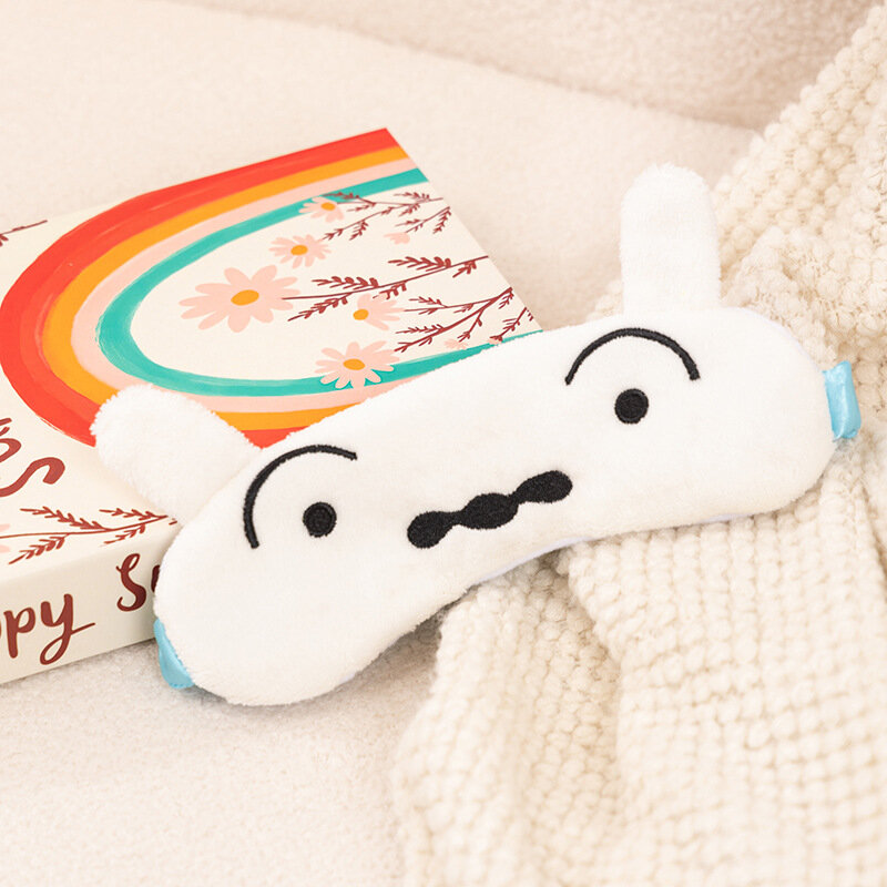 Милая мультяшная маска для сна, солнцезащитная, для путешествий, для студентов, для мужчин и женщин, снимает усталость глаз, мягкая, дышащая.