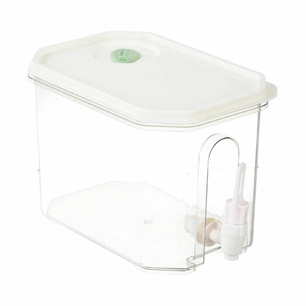 Герметичный пластиковый диспенсер для холодных напитков с краном для холодильника, Белый