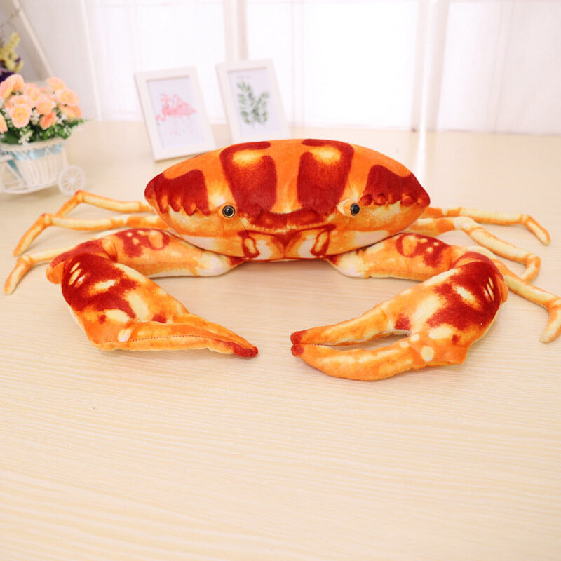 Креативный Волосатый краб плюшевая игрушка Моделирование Краб кукла Диван Подушка Детская кукла подарок Красный_80cm