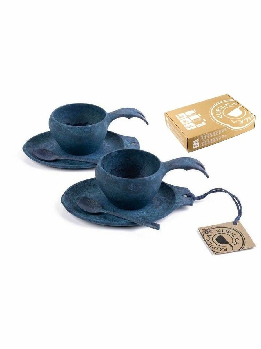 Финский чайный набор Kupilka Slow Down на 2 персоны, цвет: Blueberry