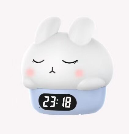 Новый будильник Animal Party Shy Rabbit and Dudu Duck Smart Soft Light Mini Alarm Clock с цифровым дисплеем температуры и электронным ночником для сна.