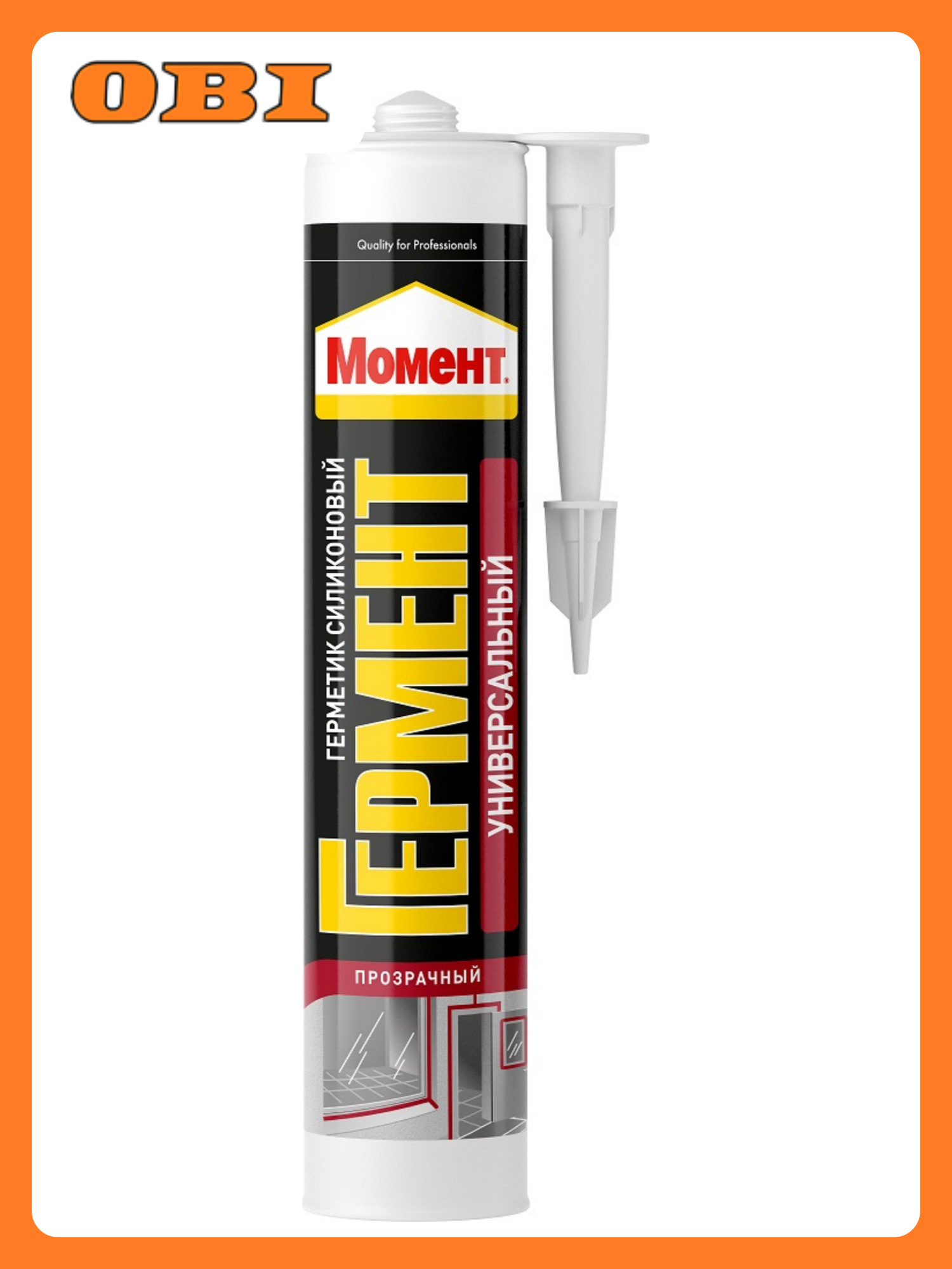 Герметик Момент Гермент, универсальный, прозрачный, для пластика, 1 шт
