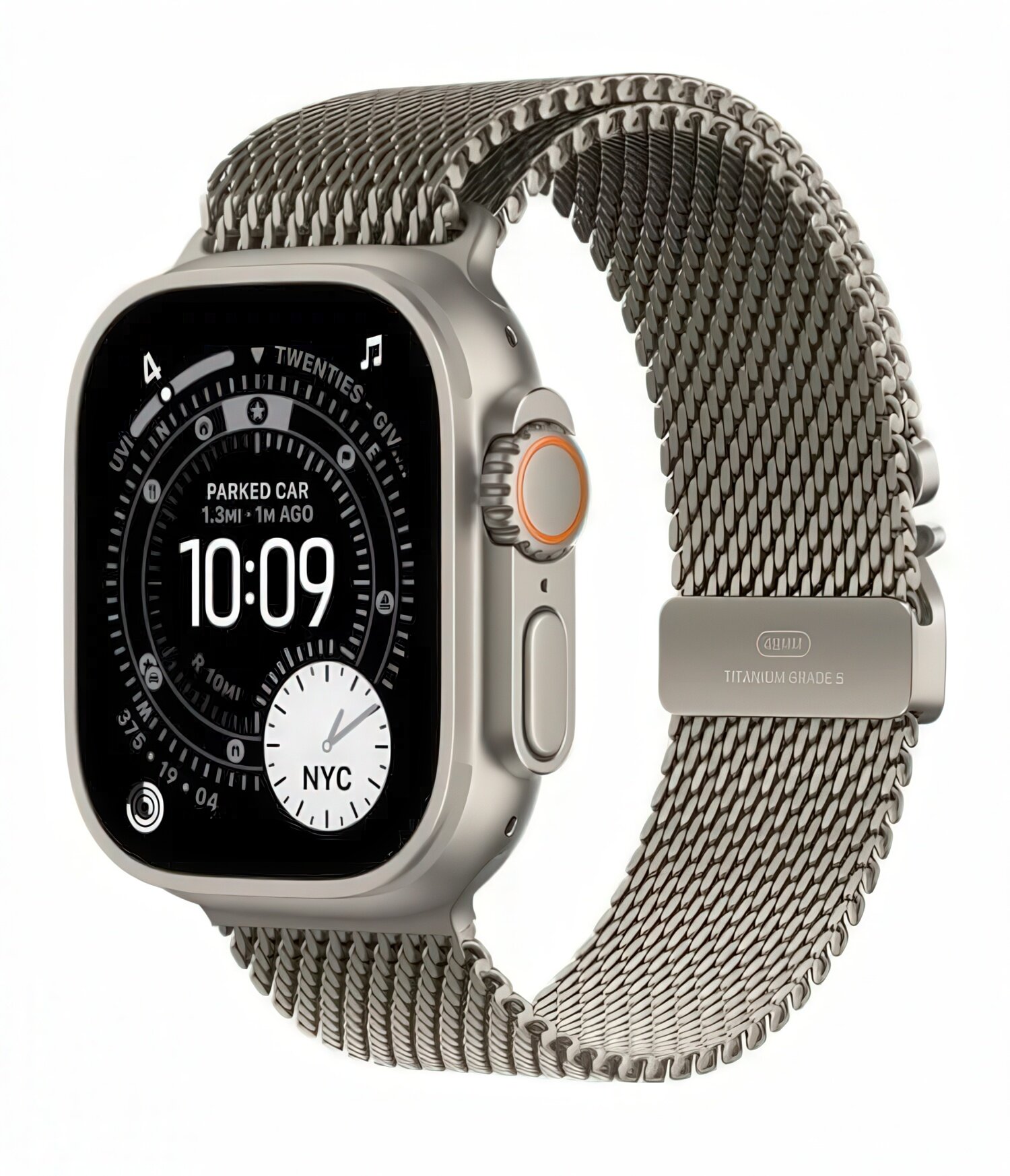 Apple Watch Ultra 3 49mm Natural Titanium with Milanese Loop (S)