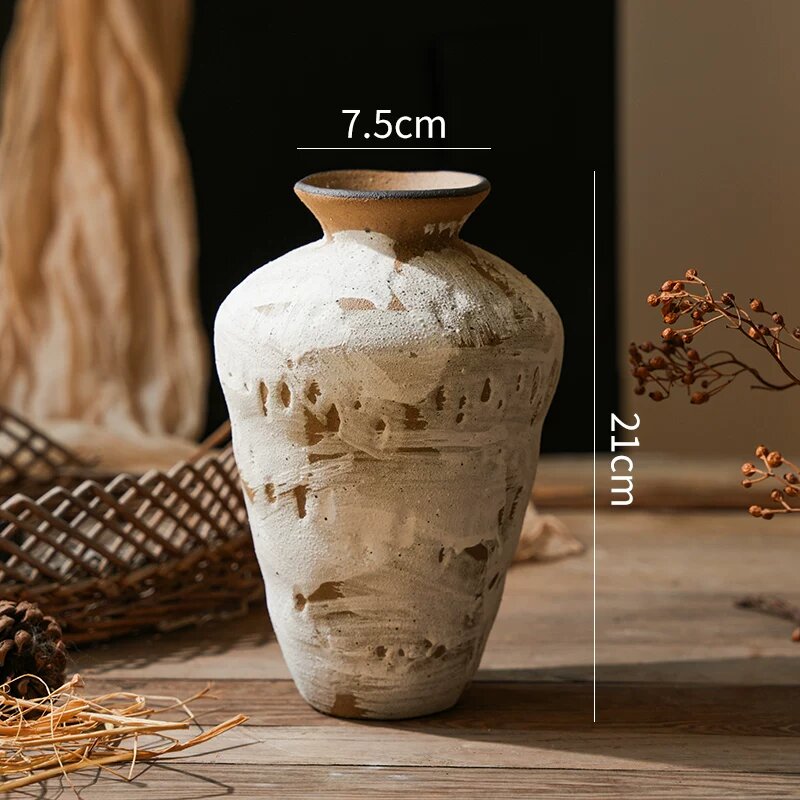 Керамическая ваза в стиле ретро, новый китайский стиль, декор для тумбы под телевизор в гостиной, композиция из