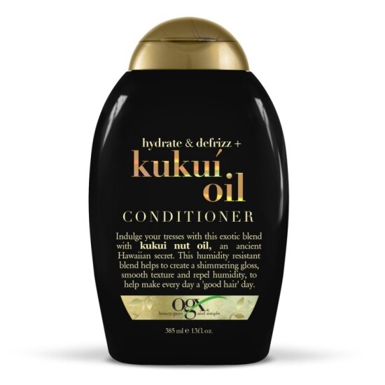 Кондиционер для увлажнения и гладкости волос Ogx с маслом гавайского ореха (кукуи), 385 мл.