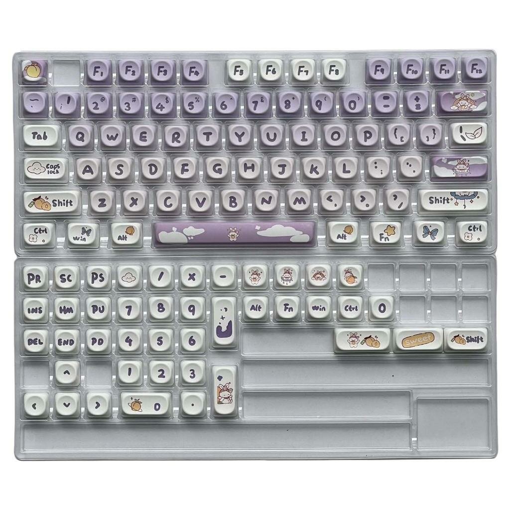 116Клавиш PBT Кейкапы Кролик MOA Высота