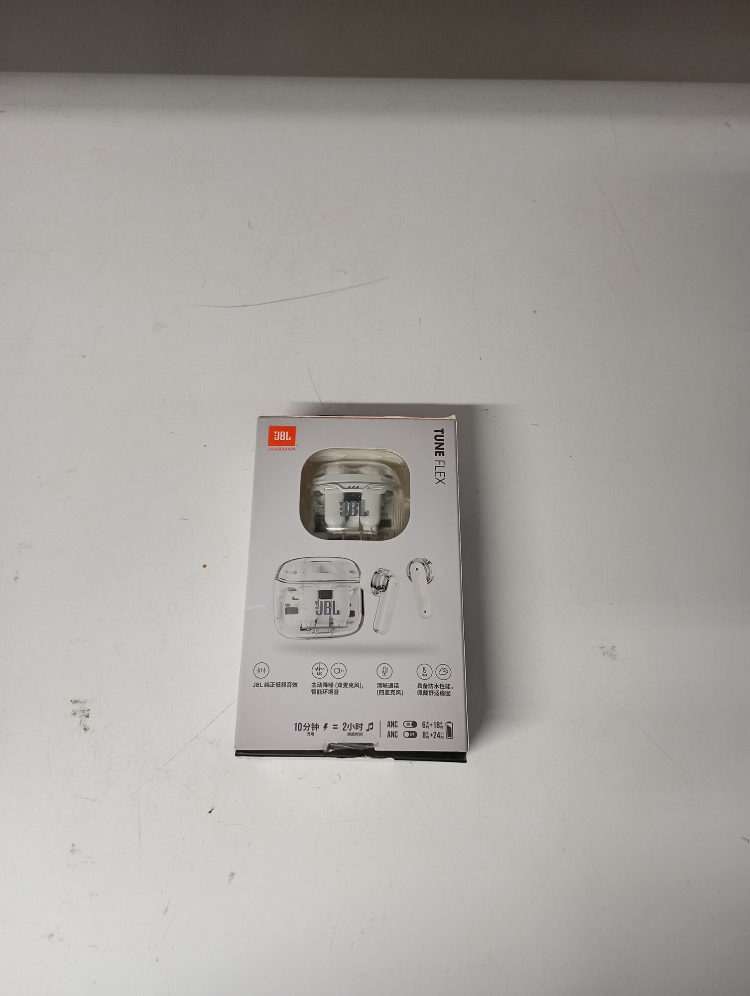 Беспроводные наушники JBL Tune Flex, White Ghost