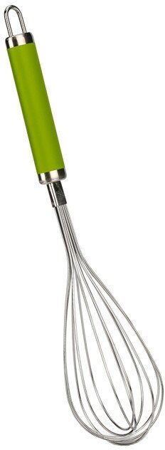 Венчик ATTRIBUTE Lime, нержавеющая сталь, нескользящая рукоятка, 28см