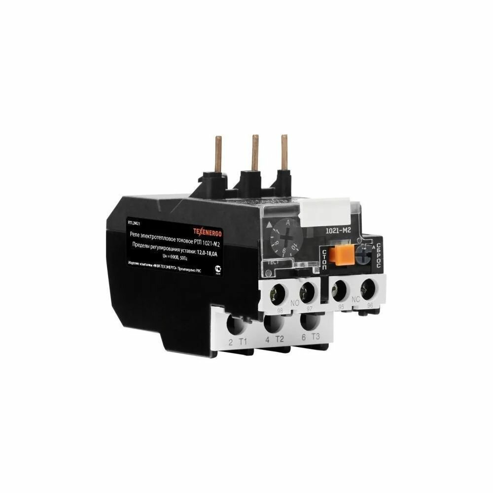 Тепловое реле перегрузки Texenergo РТЛ 1021-М2 12-18А RTL2M21