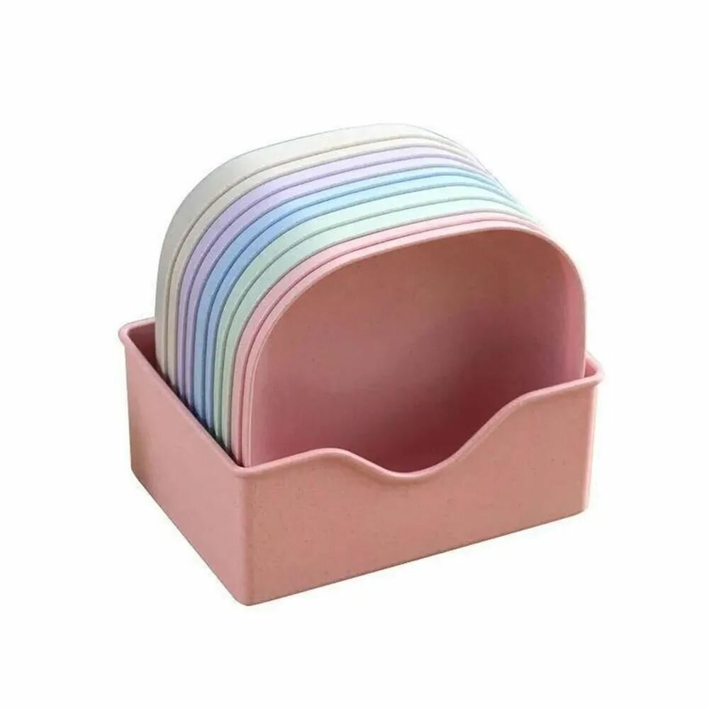 Блюдце 13 см 10 шт разноцветный