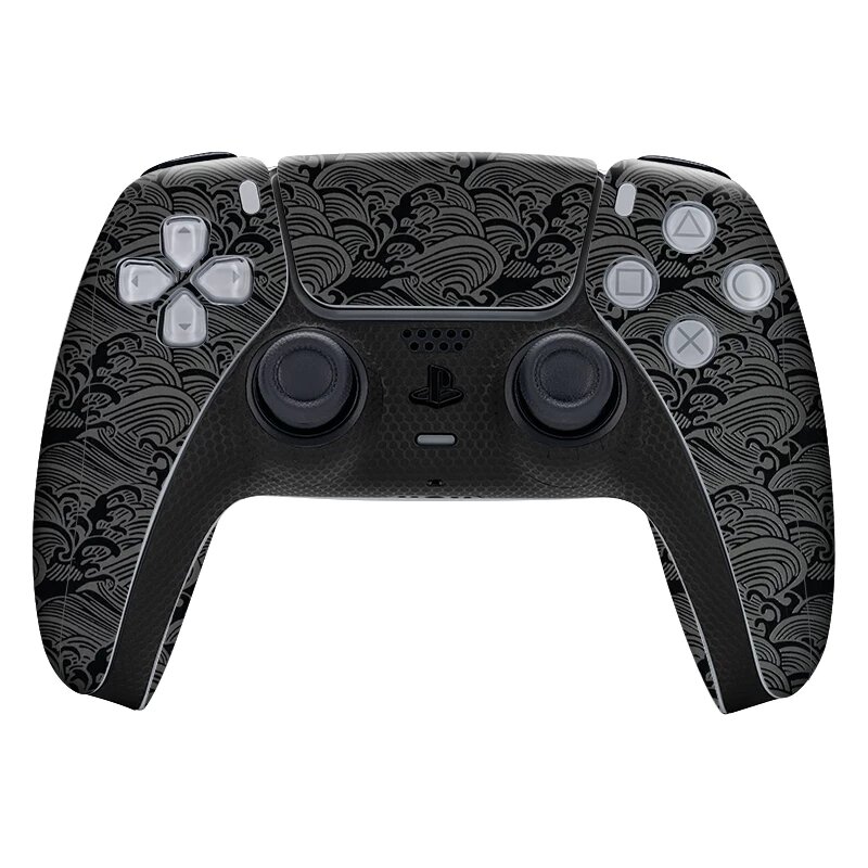 Wave Black PS5 Controller Skin с 3M клеем, премиум защитная пленка для PlayStation 5