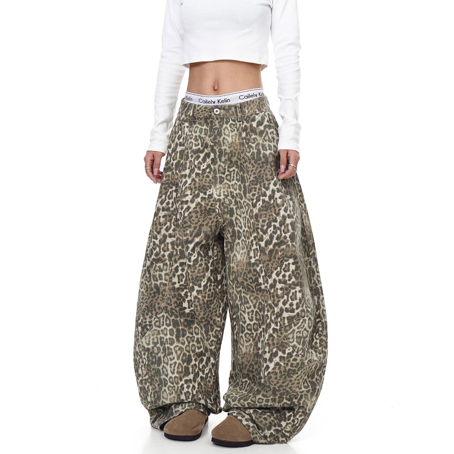 JYL Джинсы Мужские Буткют Винтажные Дизайн Свободные Широкие Длинные Деним, Размер_XXL