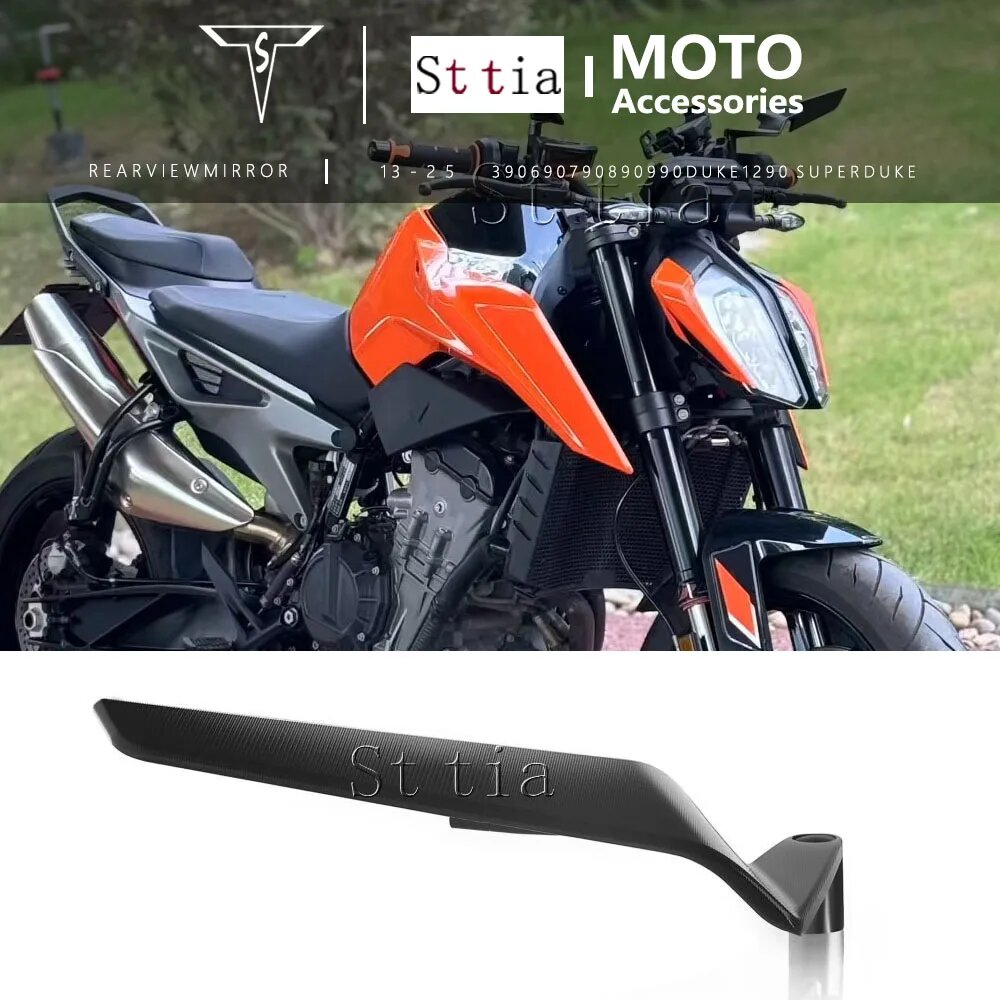 Боковые зеркала Rizoma Logo, алюминий, KTM Duke 2013-2025