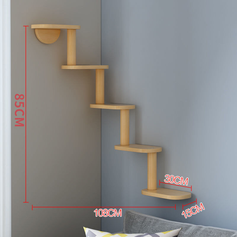 Готовый деревянный лазательный комплекс для кошек, настенный лазательный комплекс из цельного дерева, платформа для