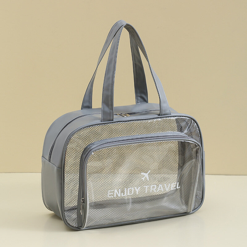 Пляжная сумка Runhui Travel Essential, прозрачная, водонепроницаемая, портативная сумка для туалетных принадлежностей с отделением для мокрых и сухих вещей, сумка для плавания, водонепроницаемая сумка для бассейна.