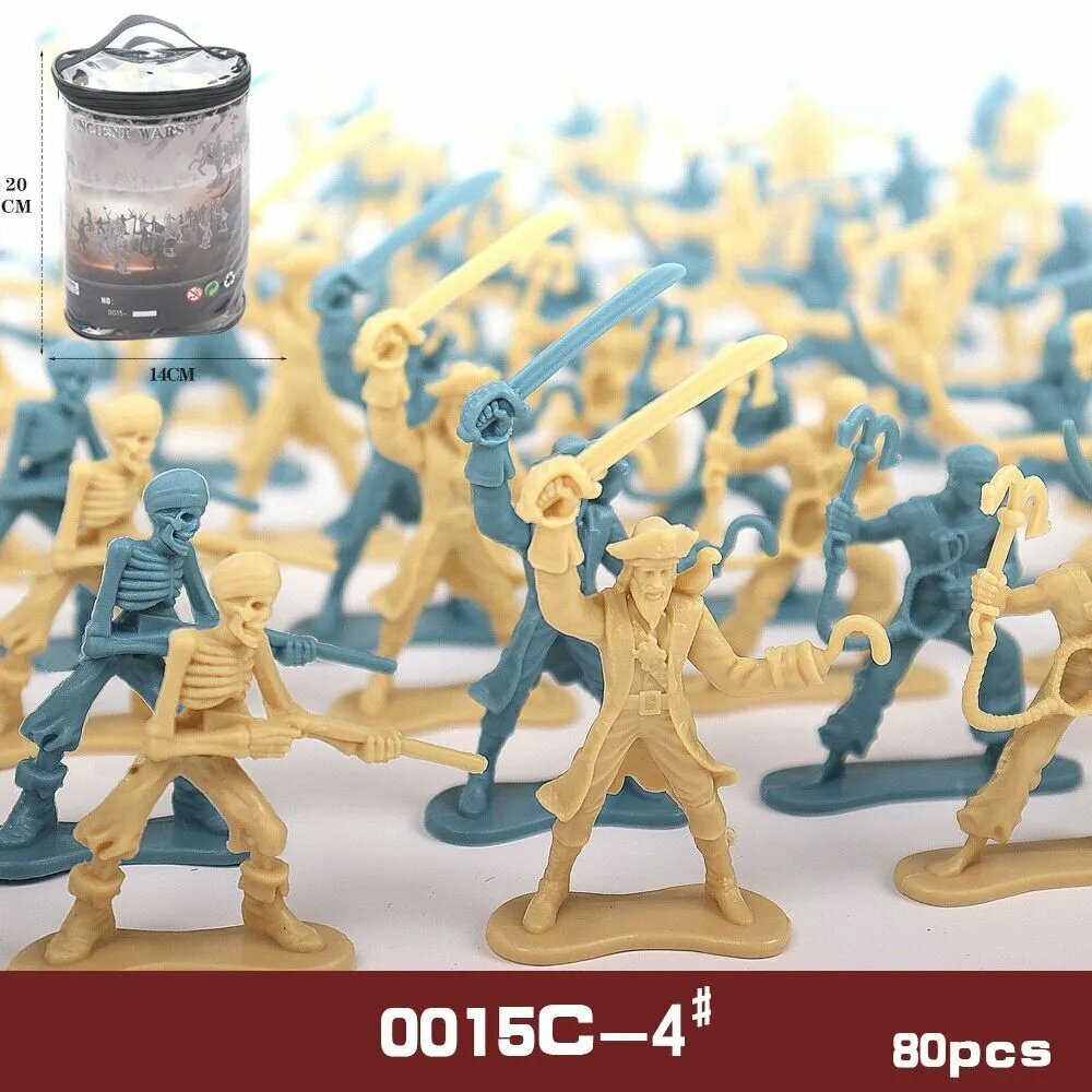 Модель солдата-скелета из "Пиратов Карибского моря"/Набор фигурки солдат