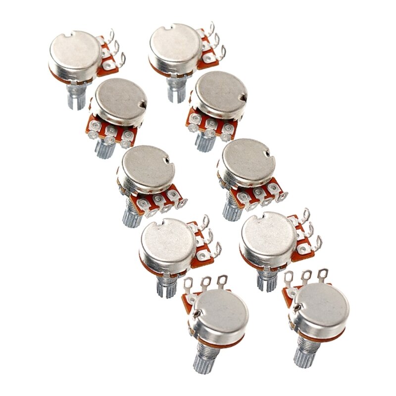 500K Ohm Sound Taper Potentiometer Split Shaft Guitar Bass Volumes Control