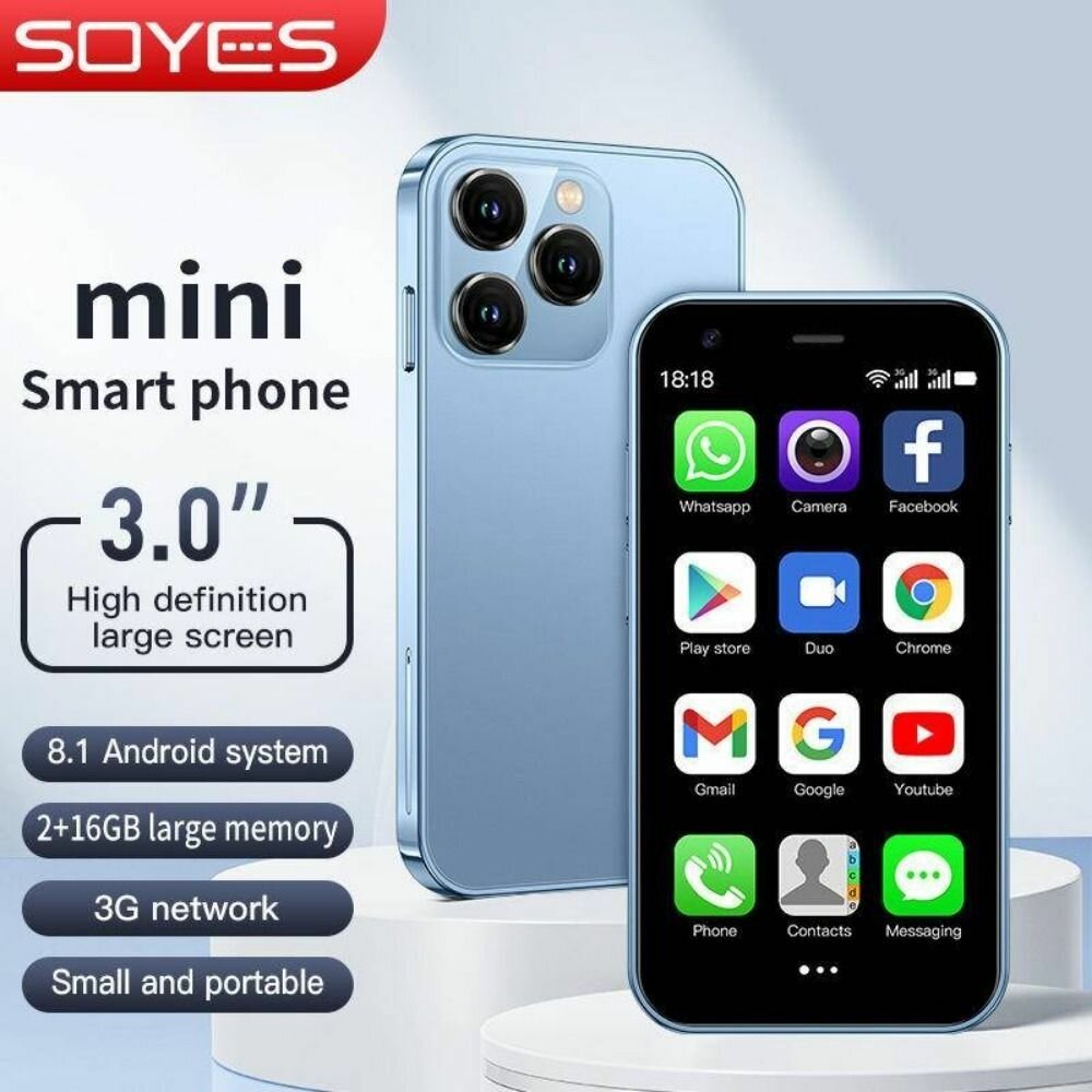 Эксклюзивный миниатюрный смартфон SOYES XS15 на 16 Гб, оснащенный 4G и двумя SIM