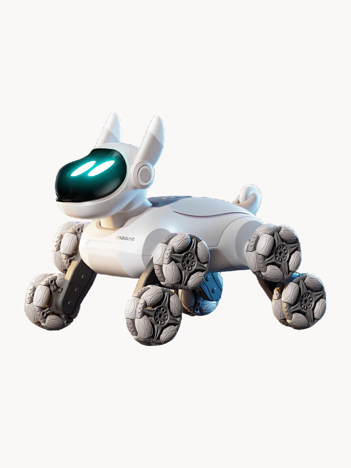 Трюковая собака-робот на радиоуправлении, световые и звуковые эффекты, white