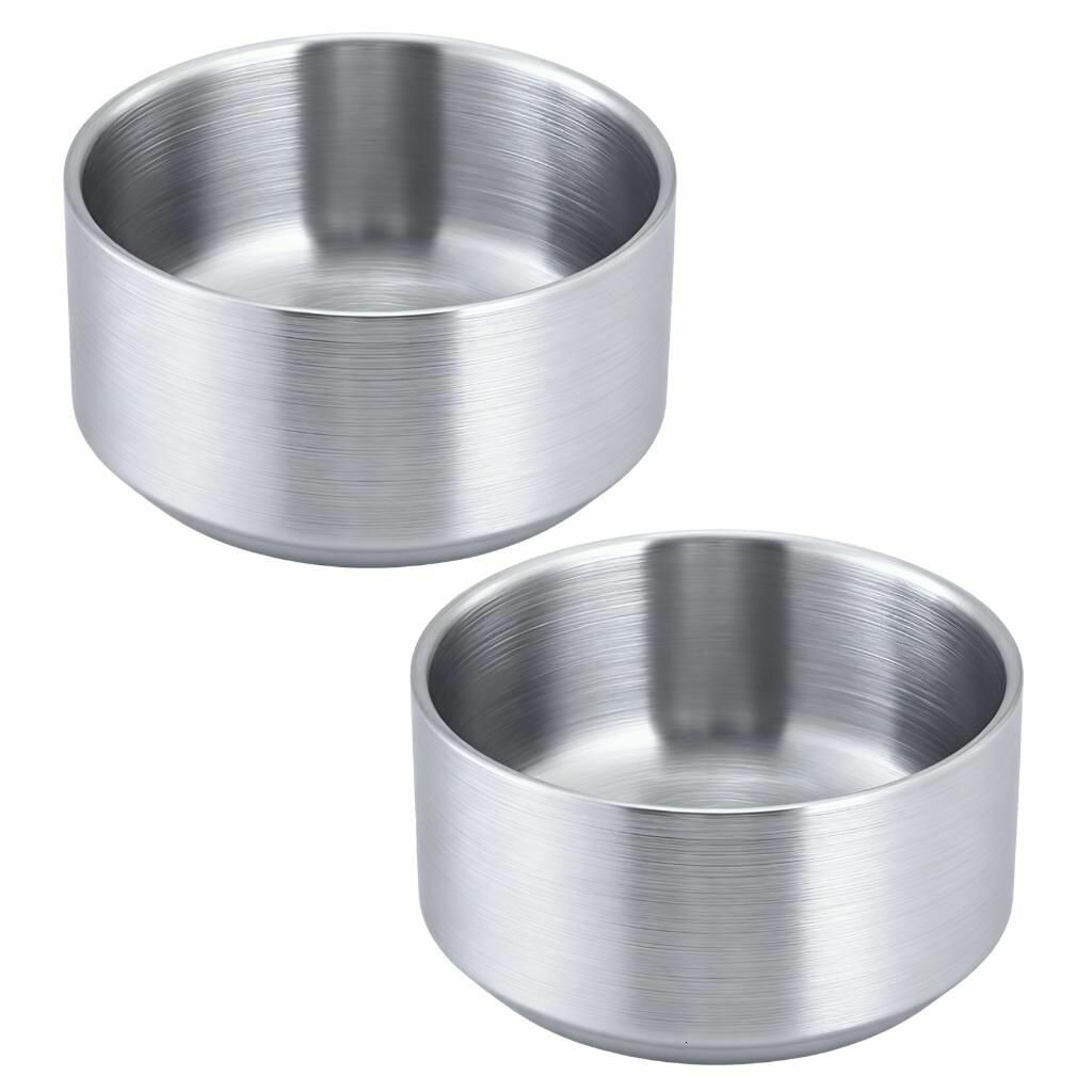 Стальные чаши для риса, серебро - 9cm