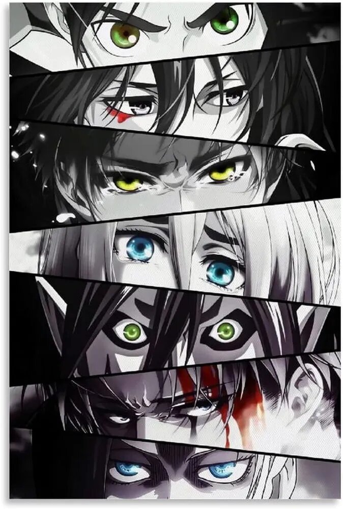 Алмазная Мозаика "Аниме Атака Титанов" На Холсте 30х40 См С Полным Заполнением Без Подрамника