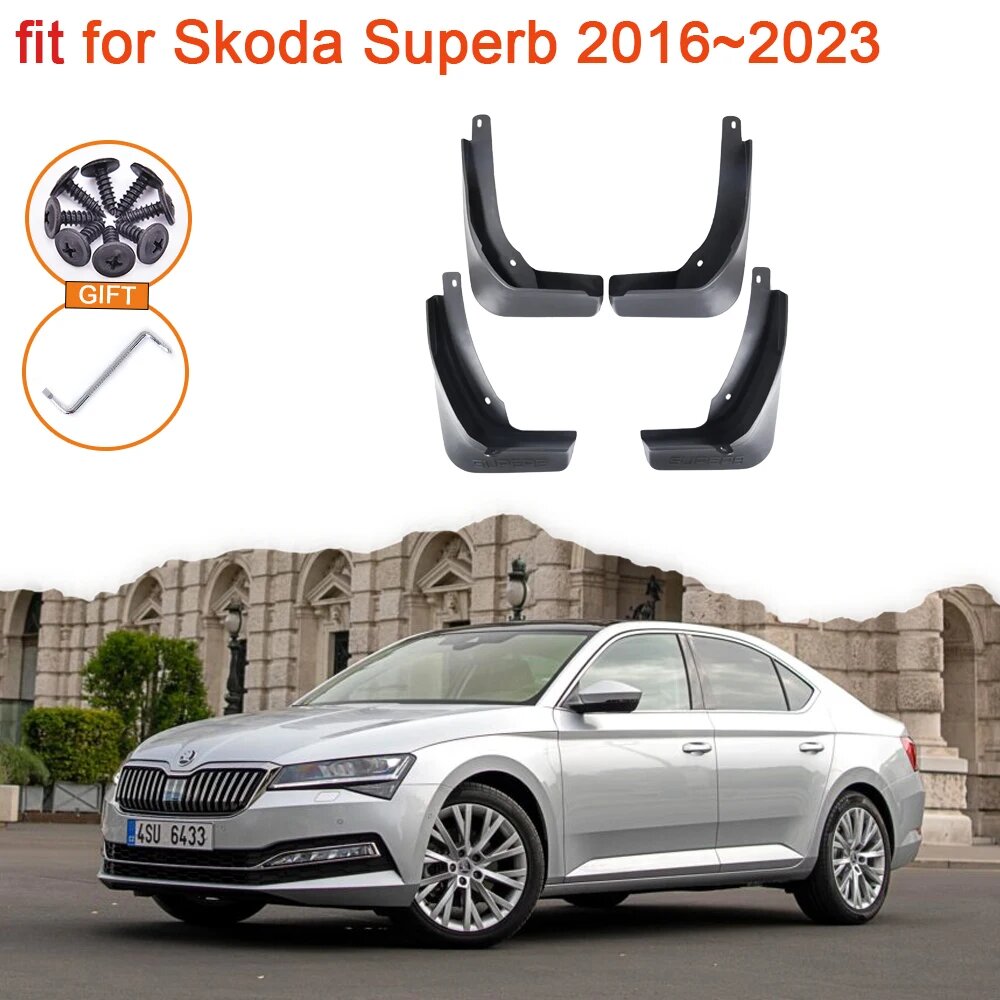 Брызговики для Skoda Superb 3 B8 MK3 3V IV 2016 2017 2018 2019 2020 2021 2022 2023, аксессуары, брызговики, брызговики, задние